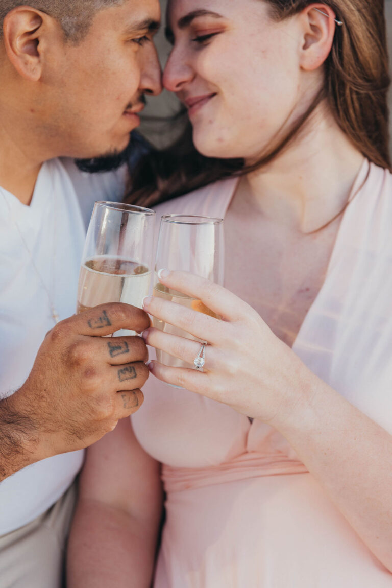 Sunset Engagement Photos on The San Francisco China Beach - The Bloom Blog